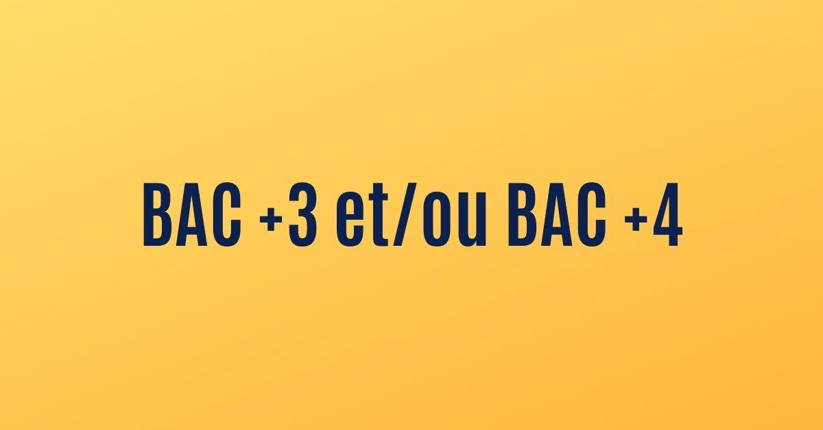 Métiers accessibles avec un Bac +3 ou 4 - Reconversion